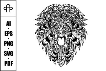 free printable lion mandala coloring pages
