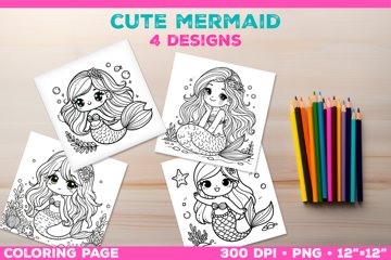 free printable mermaid coloring pages