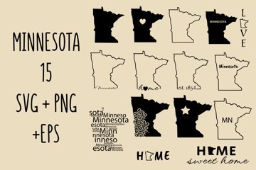 Outline Of Minnesota Svg Minnesota Map With United States Of America