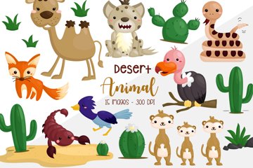 Desert Clipart With Animals