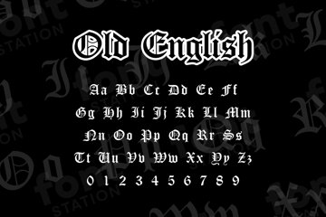Old English Handwriting Font