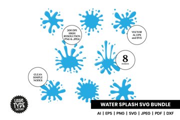 Water Splash Clipart Outline