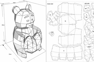 Printable Teddy Bear Papercraft Printable Papercrafts
