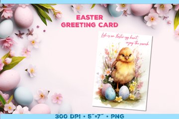 chick template for easter card