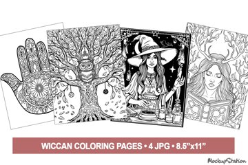 free printable wiccan coloring pages