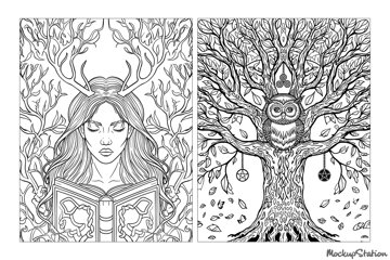 pagan coloring pages printable