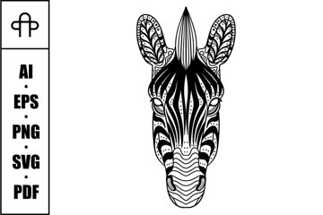 zebra face coloring pages