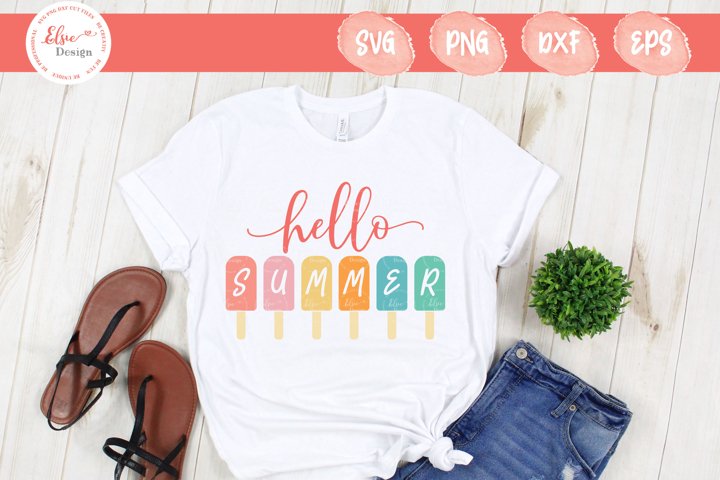 Hello Summer SVG Cut Files (734015) | Cut Files | Design Bundles