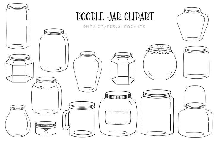 Doodle Jar Vector Clipart