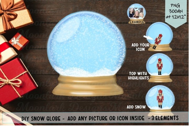 DIY Snow Globe - add your own element inside, PNG files (838753 ...