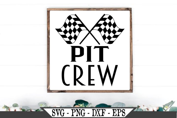 Pit Crew With Racing Checkered Flags Clipart SVG (486842) | SVGs ...