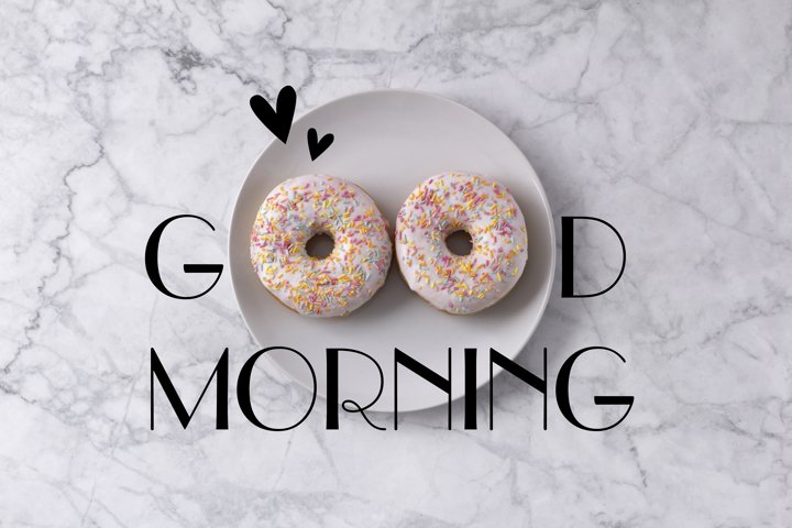 Good morning greeting with two donuts (642397) | Conceptual | Design ...