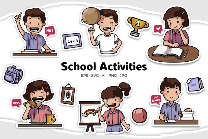 School Activity Illustrations