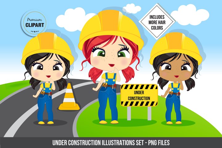 Construction girl graphics, Construction illustrations (278423 ...