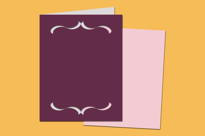 SVG Bracket Frame Card (84534) | Card Making | Design Bundles