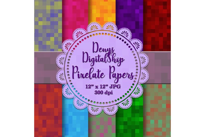 Pixel Paper, Pixel Print, Pixelated,Color Print,Scrap, SALE (66067 ...