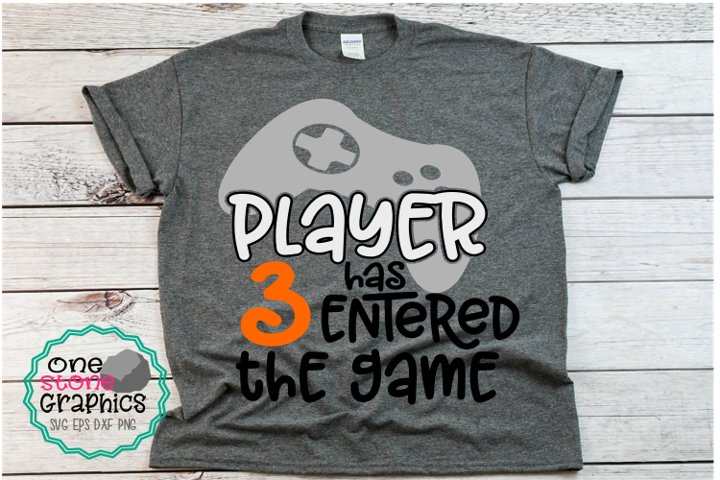 Player 3 has entered the game svg,baby announcement svg (257362) | SVGs ...