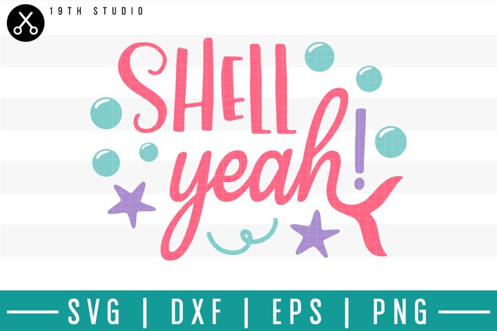 Mermaid SVG cut file, Shell yeah SVG | M33F12 (186128) | SVGs | Design ...