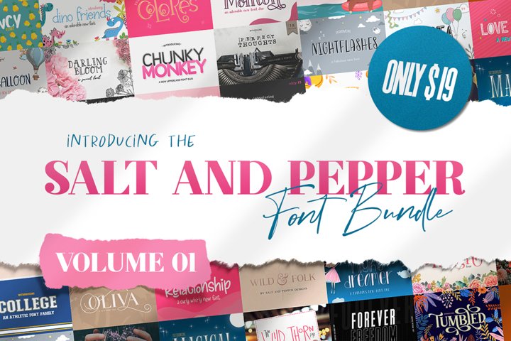 Salt and Pepper Designs | Font Bundles