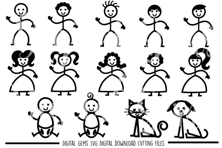 Stick Figure SVG / PNG / EPS / DXF Files (20927) | SVGs | Design Bundles