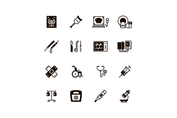 Medical devices and equipment vector icons (865663) | Illustrations ...
