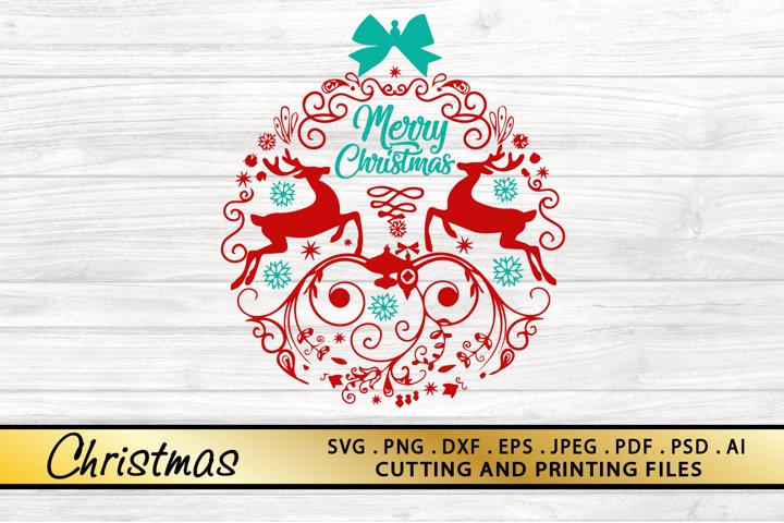 Christmas Ball SVG Merry Christmas SVG PNG EPS DXF Files (711734 ...
