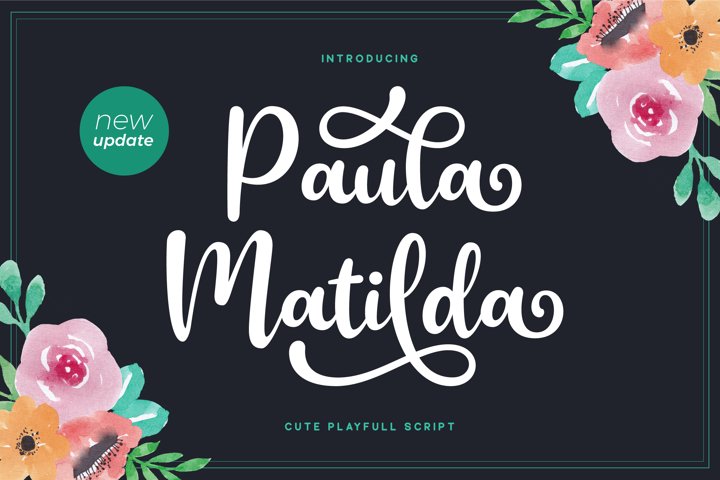 Paula Matilda Font - New Update! (862987) | Calligraphy | Font Bundles