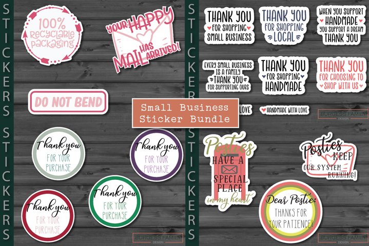 Sticker bundle Small Business 4-pack (1154831) | Stickers | Design Bundles