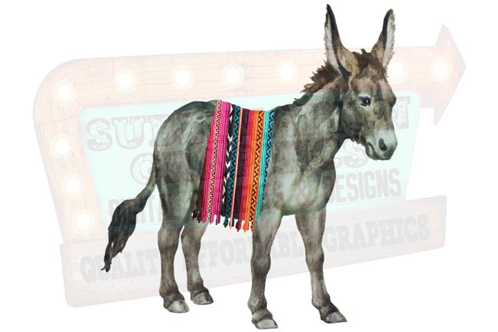 Donkey Sublimation Digital Download (181540) | Illustrations | Design ...