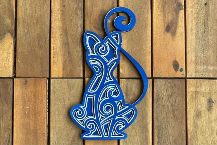 Cat (726823) | Laser Engraving | Design Bundles