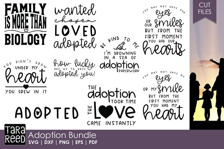 Adoption - Family SVG & Cut Files for Crafters (154709) | Cut Files ...