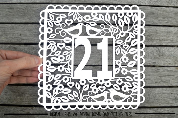 Number 21 paper cut SVG / DXF / EPS files (42613) | SVGs | Design Bundles