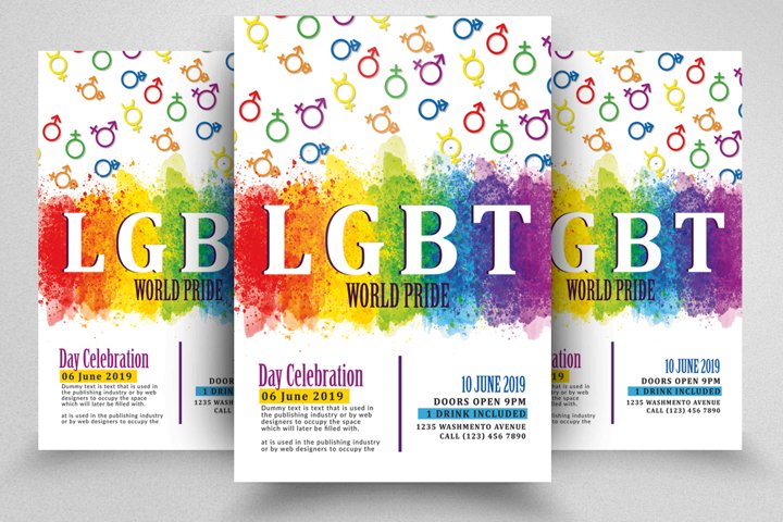 LGBT Pride Flyer (268538) | Flyers | Design Bundles