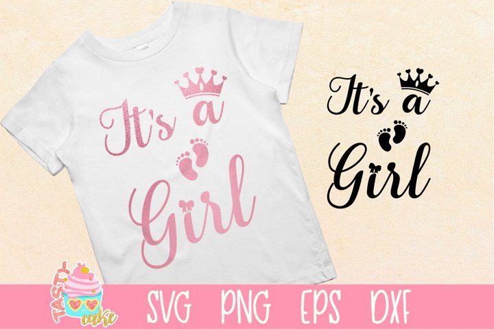 It's a Girl - Girl Crown - Little Girl Sign (307429) | SVGs | Design ...