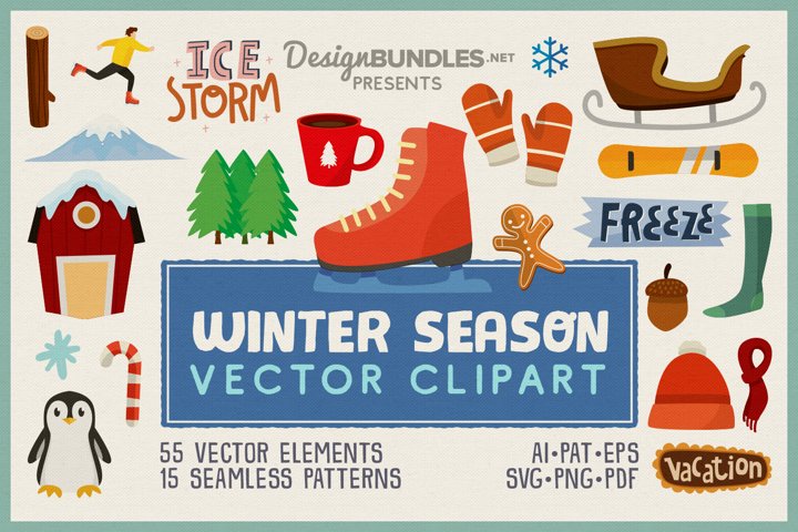 Winter Season Vector Clipart Pack
