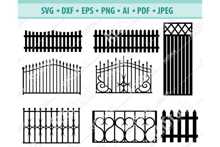 Fences Svg , Forged fence Svg, Iron Fences Png, Dxf, Eps (541907) | Cut ...
