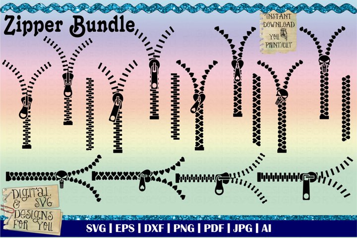 Zipper bundle svg | Mask zipper cutfile | Sewing zipper svg (809619 ...