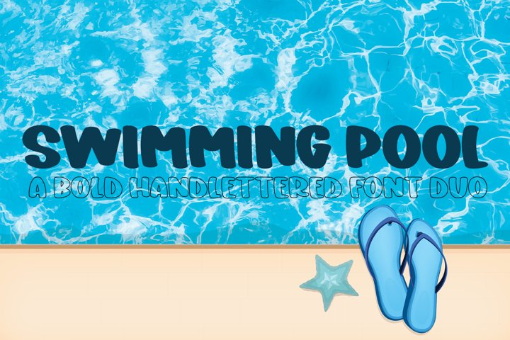 Swimming Pool - A Bold Hand-Lettered Font Duo