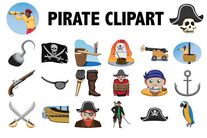 Pirate Clipart | Design Bundles