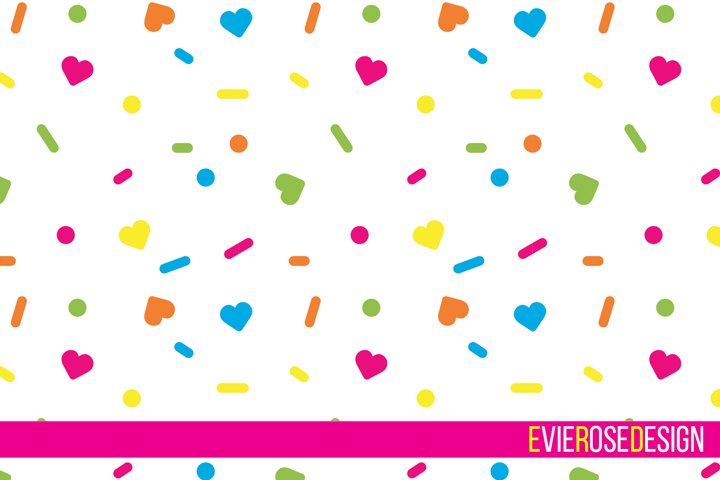 Rainbow Sprinkles Confetti Cut File Set With Digital Paper (262204 ...