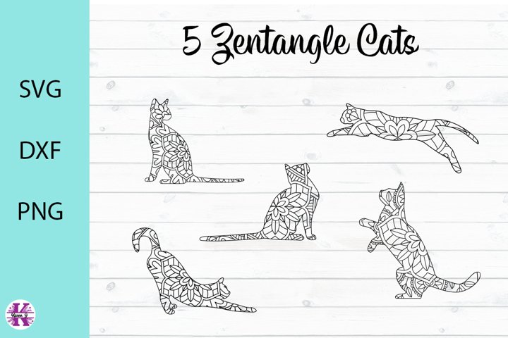 Zentangle Cats - SVG (299387) | Cut Files | Design Bundles