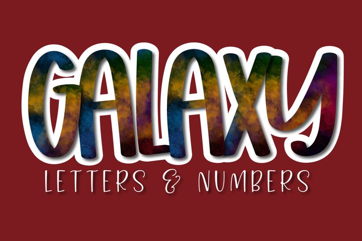 Galaxy Alphabet - Letters & Numbers (596418) | Elements | Design Bundles