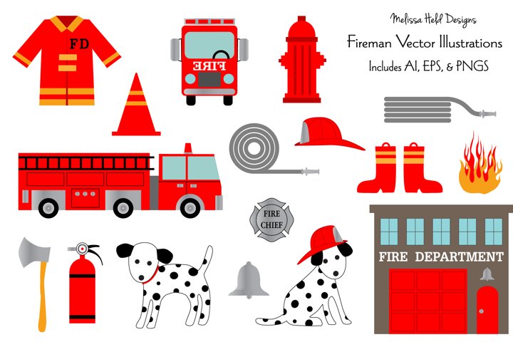 Fire Department Vector Clipart Illustrations (552484) | Illustrations ...