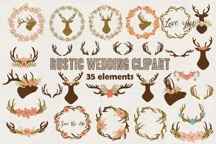 Rustic Wedding Clipart