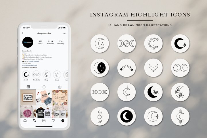 Instagram Moon Highlights Icons | Instagram Story Cove