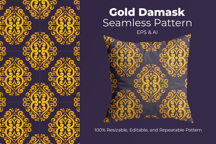 Gold Damask - Seamless Pattern
