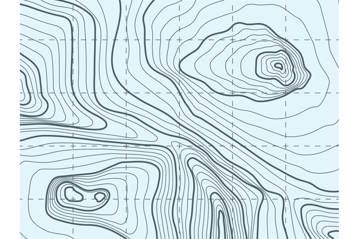 Topographic contour, line vector map with mountain (911255 ...