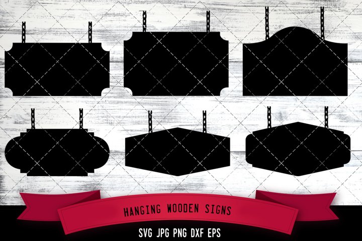 Hanging Wooden Signs Cut file Svg (665704) | Cut Files | Design Bundles
