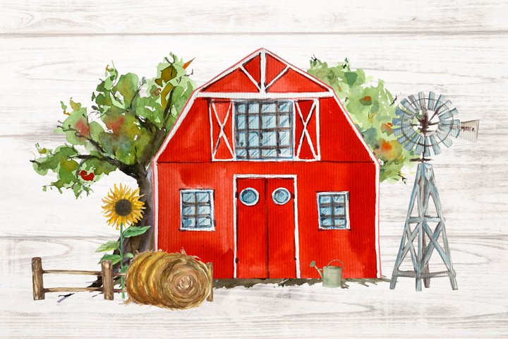 On the Farm Clip Art Set vol.1 (795434) | Illustrations | Design Bundles