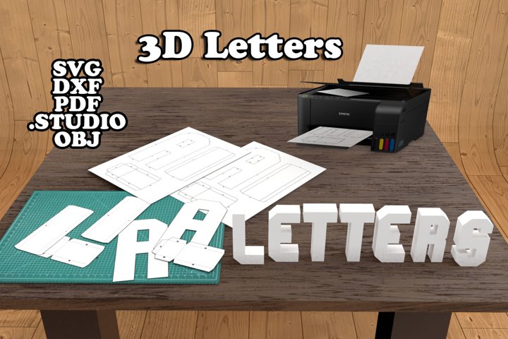 3d Alphabet (1118101) | Paper Cutting | Design Bundles